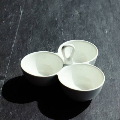 3 Compartment Bowl With Handle - Cerabon